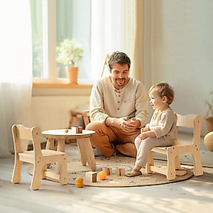 ROBUD Wooden Toddler Chair Wood, Kids Chair Set of 2, Sturdy Kids Chairs for Toddlers for Children Aged 3+, 250 Lbs Capacity Each Count