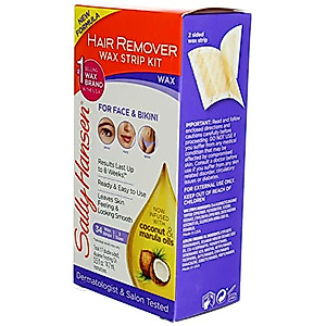 Sally Hansen Hair Remover Wax Strip Kit 1 ea (Pack of 5)