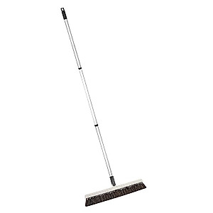 Horse Hair Broom, Broom for Hardwood Floors 18" Horsehair Swivel Kitchen Broom, Soft Bristle Broom with 48" Handle