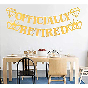 Retirement Decorations Party Sash and Crown for Women - Fabulous Set: Glitter Sash + Gold Rhinestone Premium Metal Tiara - Christmas Gift for Her