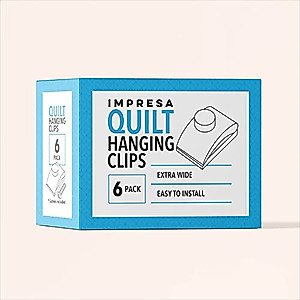 [6 Pack] Quilt Wall Hangers to Showcase Your Work – Extra Wide Strong Grip Tapestry Hangers for Walls – Easy to Install Quilt Hanger Clips with Hardware Included – Stylish Wooden Tapestry Hanger