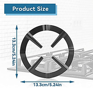 Cast Iron Wok Ring, Black Moka Pot Holder Round Gas Range Burner Grate Support Rack Stand for Kitchen