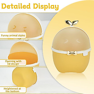 DIBALIYI Mini Desk Can with Lid, Cute Bedroom Trash Can and 3 Rolls Can Liners, Cartoon Animal Desktop Dust can for Office Car Kitchen Bathroom, 19.5 * 15 * 15cm (Green)