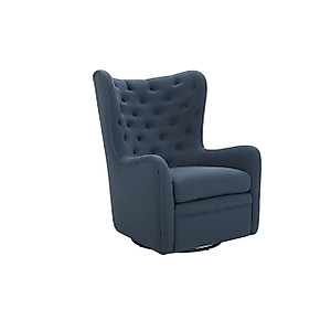 Amazon Brand – Stone & Beam Lessing Tufted Upholstered Glider, 32.7"W, Cadet Blue
