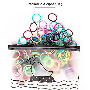 SYGY 200PCS Baby Hair Ties for Girls, Toddler Hair Tie 3mm Thick, Small Hair Ties Multicolor Elastic Hair Bands, No Hair Damage Cute Hair Accessories Ponytail Holder for Infants Kids