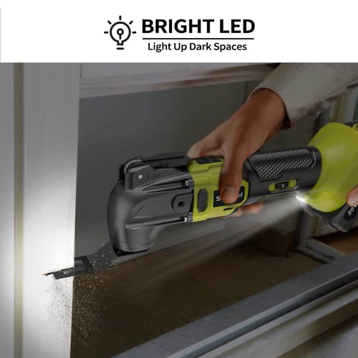 Oscillating Tool Kit, SEYVUM Brushless & Cordless Oscillating Saw With Max 20500 OPM, 4°Oscillating Angle, 6-Variable Speed, 20V Battery Powered & 22 Pcs Accessories Multi-Tool for Cut/Grind/Scraping