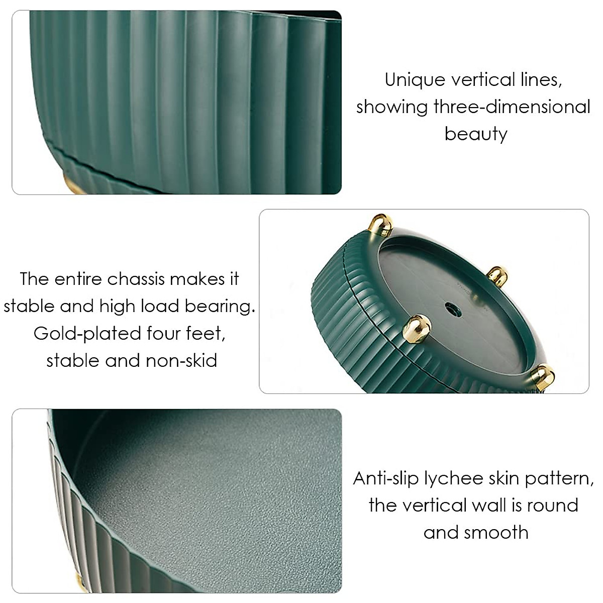 2 Pack Lazy Susan Rotating Storage Organizer Turntable Spice Holder for Kitchen Pantry Cabinet Dining Table Fridge Countertop Dresser, Spinning Food Container for Condiment, 9 Inch + 11 Inch, Cyan