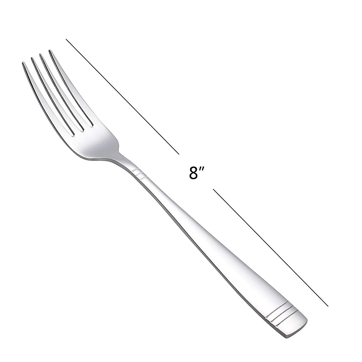 Easymanie Stainless Steel Dinner Forks Set, 12 Pieces