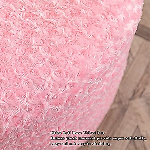 Storage Bean Bag Chair Cover (No Filler) Zipper Bean Bag Chair Cover Living Room Furniture 31x20 Inch Soft Washable Plush Fiber Adult Beanbag Chair Fuzzy Fur Cover No Filling (Pink)
