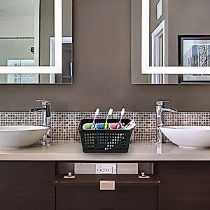 Begale Plastic Storage Trays Basket for Kitchen, Bathroom Organizer, Set of 6