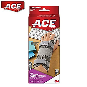 ACE Brand Carpal Tunnel Wrist Stabilizer, Wrist Support for Carpal Tunnel, Adjustable Wrist Brace with Memory Foam Palm, One Size Fits Most
