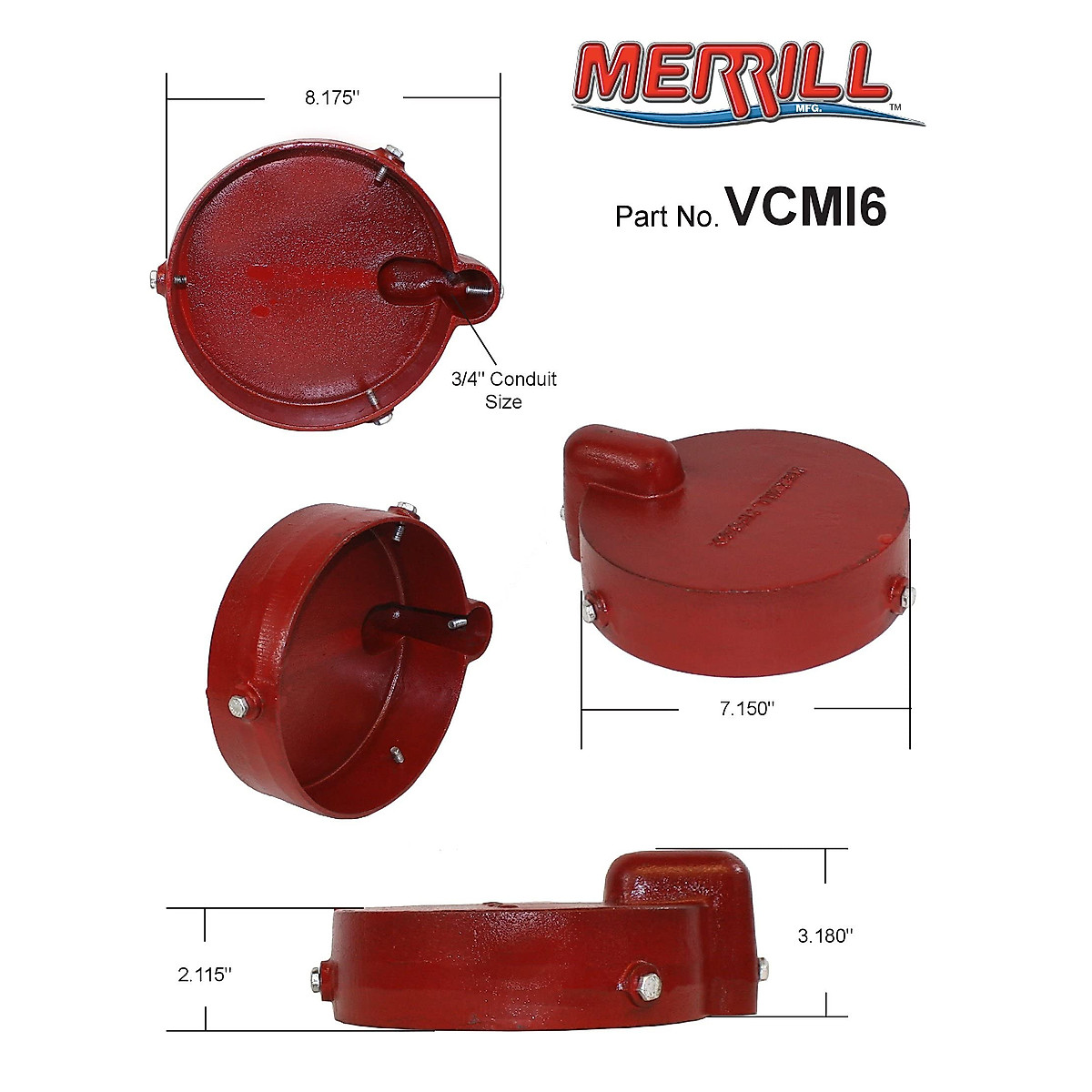 Merrill MFG VCMI 6-1/4-Inch Well Cap