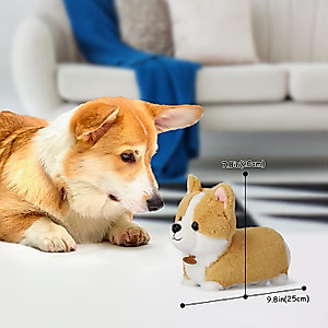 FITNISSFTW Plush Toy, Stuffed Animal Throw Plushie Pillow Doll, Soft Black and White Fluffy Friend Hugging Cushion - Cute Present for Every Age & Occasion (Corgi)