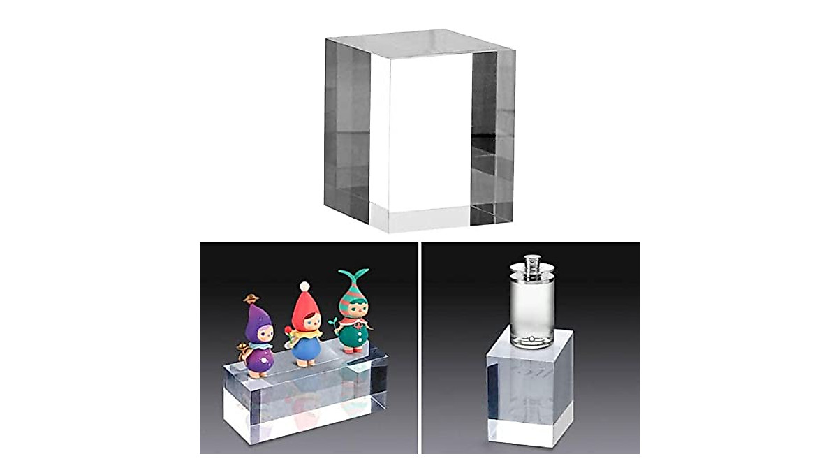 GUANLI Acrylic Display Block for Collectibles - Clear Riser