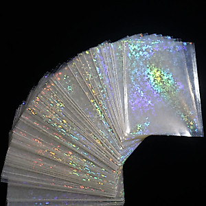 Black Lotus 100pcsLot Little Star Laser Flashing Card Sleeves Trading Cards Shield Magic Card Protector Holographic Foil Protective Cover 61x88mm