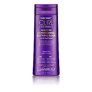 GIOVANNI Curl Habit Curl Defining Leave-In Conditioning & Styling Elixir - For All Curl Types, Vegan, Cruelty Free - 8.5 oz (Pack of 3)