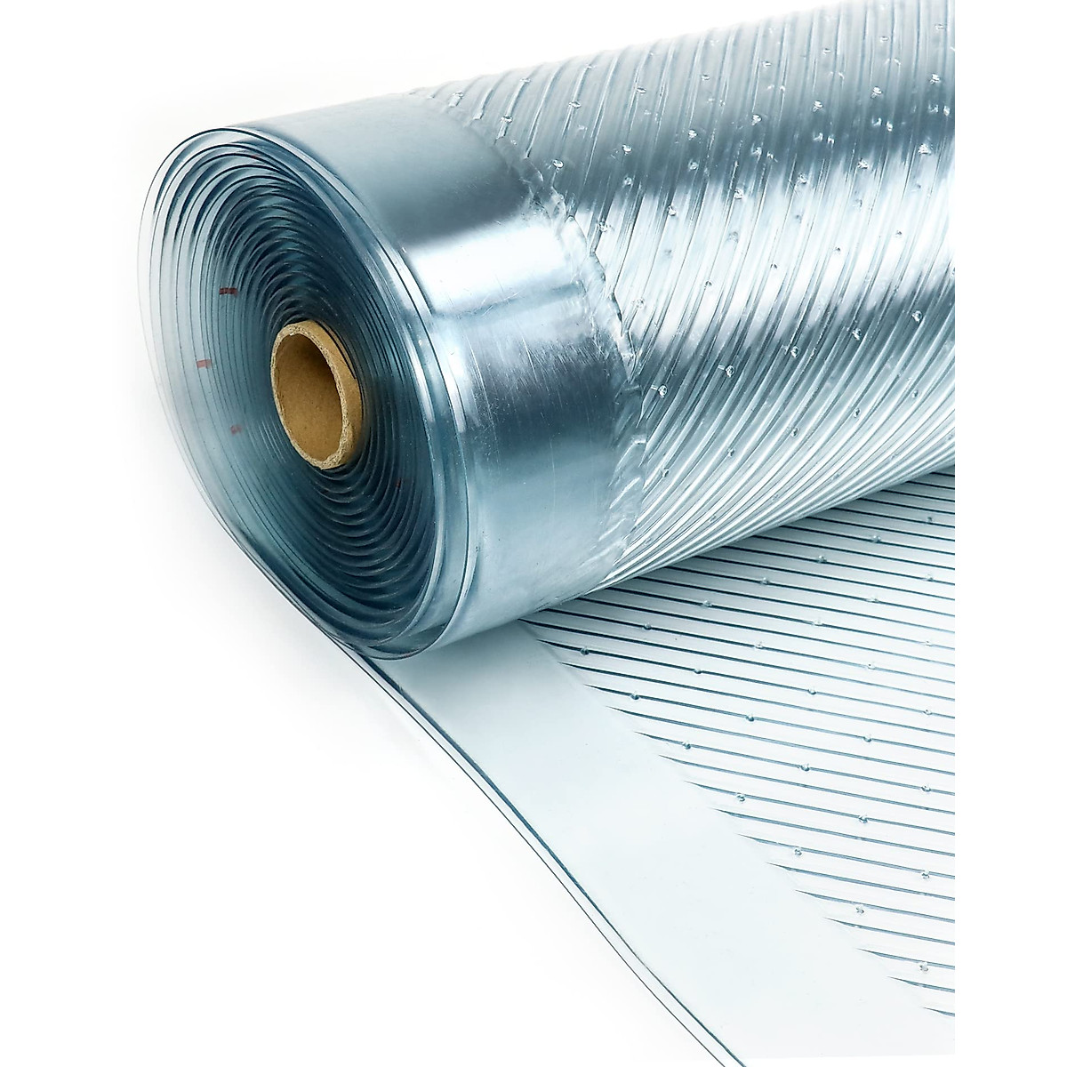 QWORK Floor Protector for Deep Pile Carpet, 36" x 25' Heavy-Duty Plastic Carpet Protector, Runner Guard Protector, No-Slip, Waterproof, Clear, for Home Office Hallway Runner