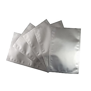 Mylar Bags - 7.5 Mil Thick 8" x 12" - Genuine Odor-Proof Aluminum Foil-Lined Bag for Long Term Food, Grain, Baking, Herb, Survival Storage Container (50 and 100) (50)
