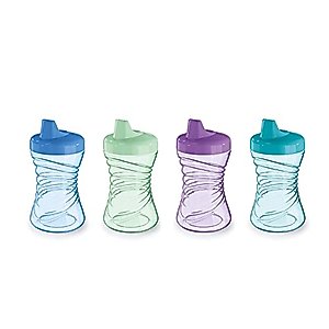 NUK Gerber GraduatesFun Grips Hard Spout Sippy Cups (Assorted, 4-Pack), 10 ounces