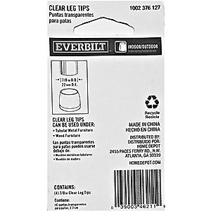 Everbilt Clear 7/8 Inch Leg Tips, 4-Pack