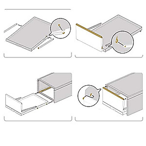 TAZSJG Shoes Rack Plastic Foldable Stackable Shoes Boxes Shoebox Shoe Organizer for High Heels Sports Shoes Storage Drawers