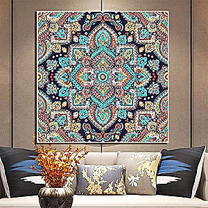 Joyhoor Cross Stitch Kits for Beginners Stamped Cross-Stitch Supplies Needlework preprint Embroidery Kits for Adults DIY Needlepoint Kits Embroidery Patterns 11CT-Datura Flowers 17.7×17.7 inch