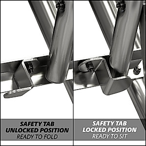 Wise 3367-784 Deluxe Offshore Folding Deck Chair with Stainless Steel Cup Holders