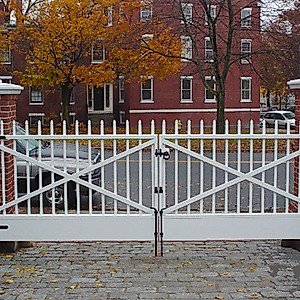 SANKINS 18" Cane Bolt Drop Rod Heavy Duty Gate Hardware Black Solid Steel Gate Ground Latch for Wood PVC Vinyl Metal Gates Fences Doors, Holding Gate to The Ground (1 Pack)