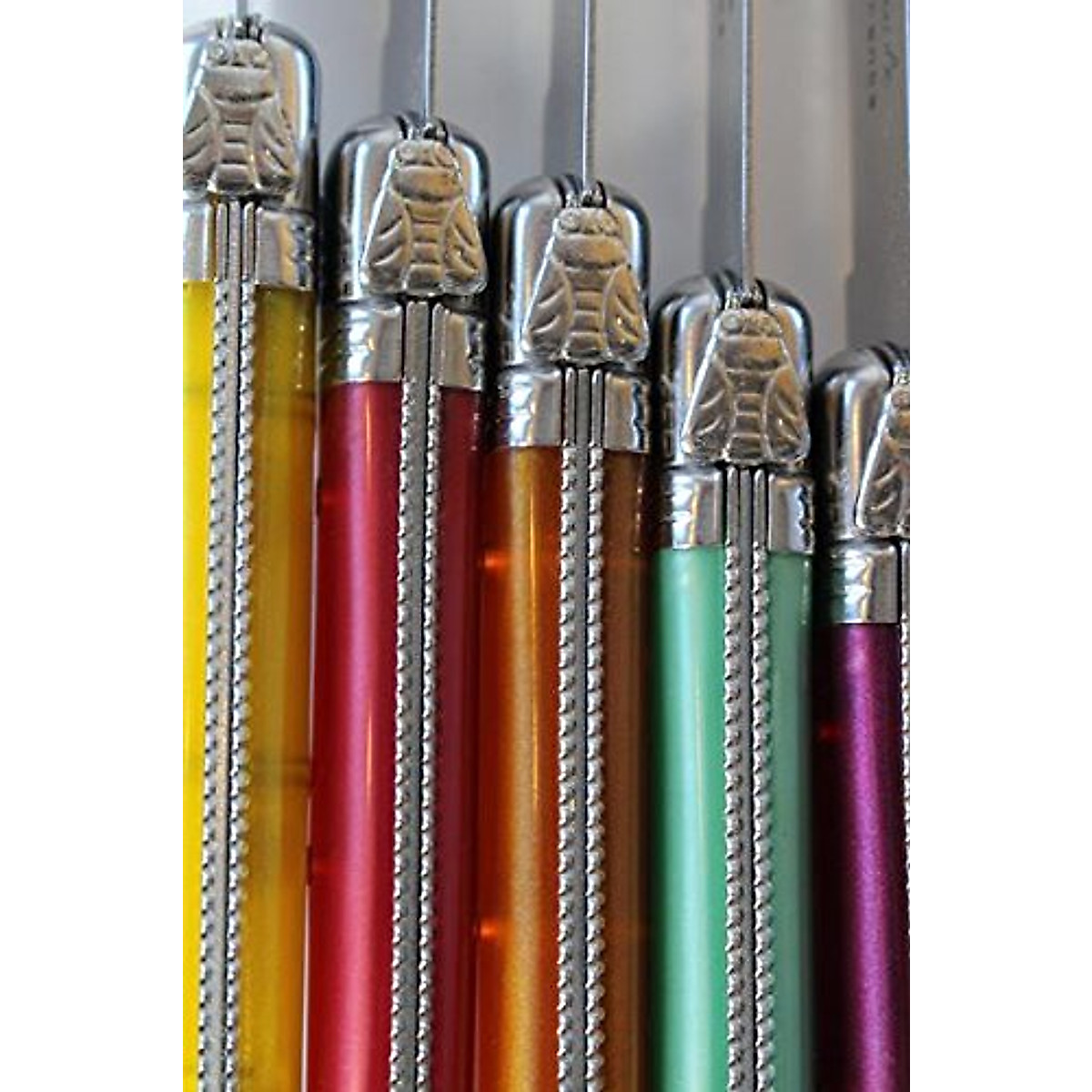 Laguiole Rainbow Platine Flatware in Presentation Box (Set of 24)