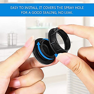 NUOBESTY Sink Tap Hole Cover, Kitchen Faucet Hole Cover, Stainless Steel Plate Stopper Cover Blanking Metal Plug Soap Dispenser Cover for Kitchen Bathroom 2pcs