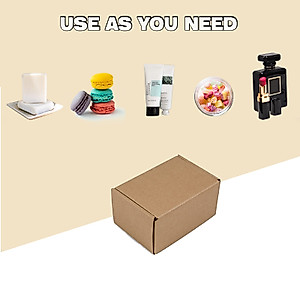 Sodissa 6x4x3 Inches Shipping Boxes Pack of 25, Brown Corrugated Cardboard Boxes for Small Bussiness