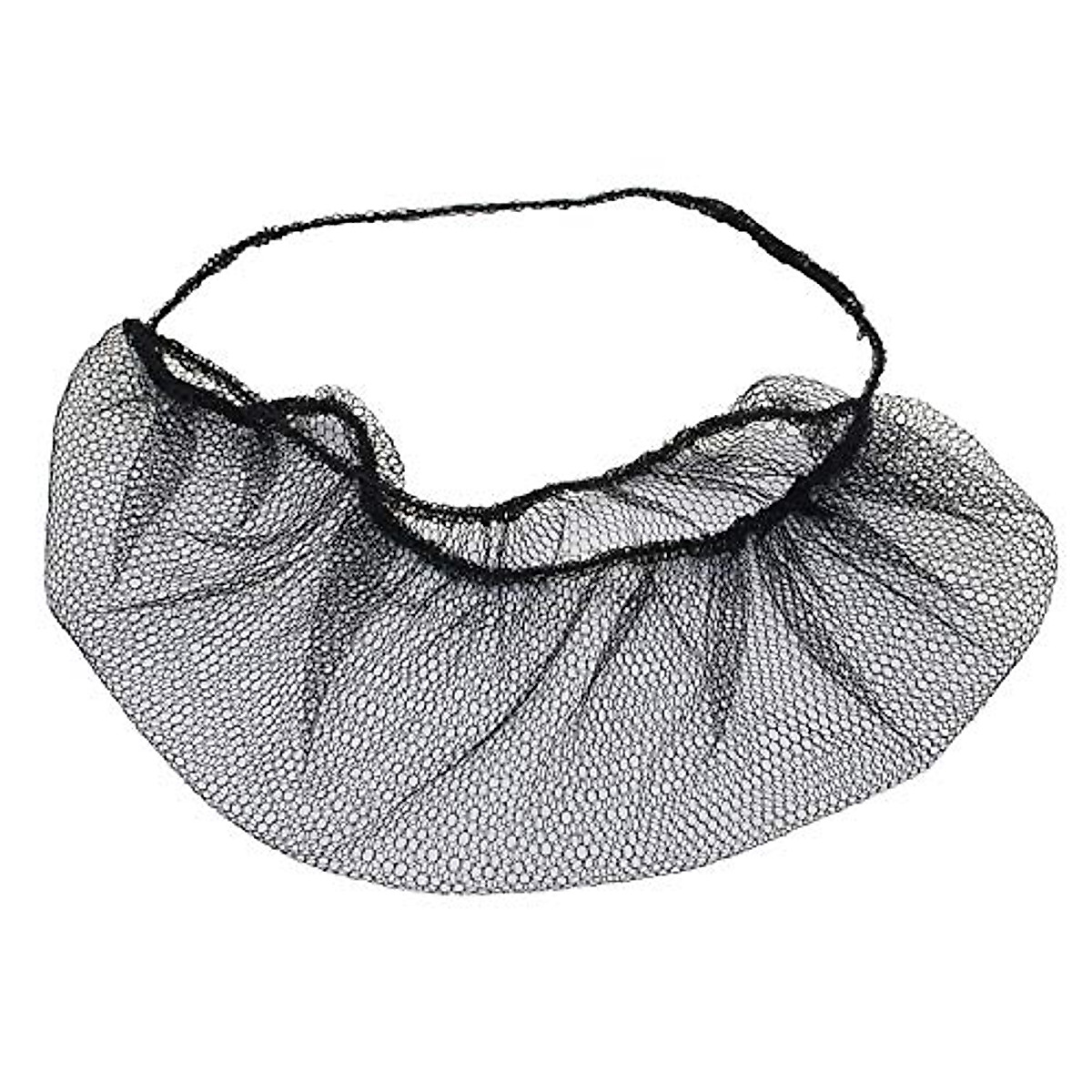 ELEGANTLIFE 300 Pieces Disposable Nylon Honeycomb Royal Beard Protector nets, Latex Free (Black)