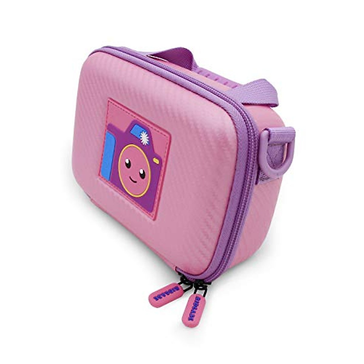 CASEMATIX Pink Camera Case Compatible with VTech KidiZoom Camera - Protective Travel Case with Shoulder Strap Compatible with VTech KidiZoom Duo Selfie Cam, Pix, Twist Connect and More!