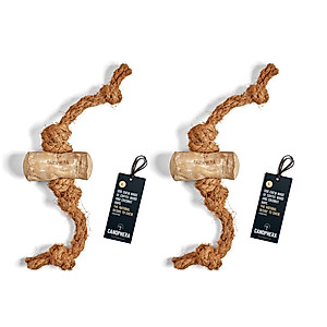 Canophera Dog CHEW Made of Coffee Wood and Coconut Rope - for All Breeds (Large) - 2 Pack