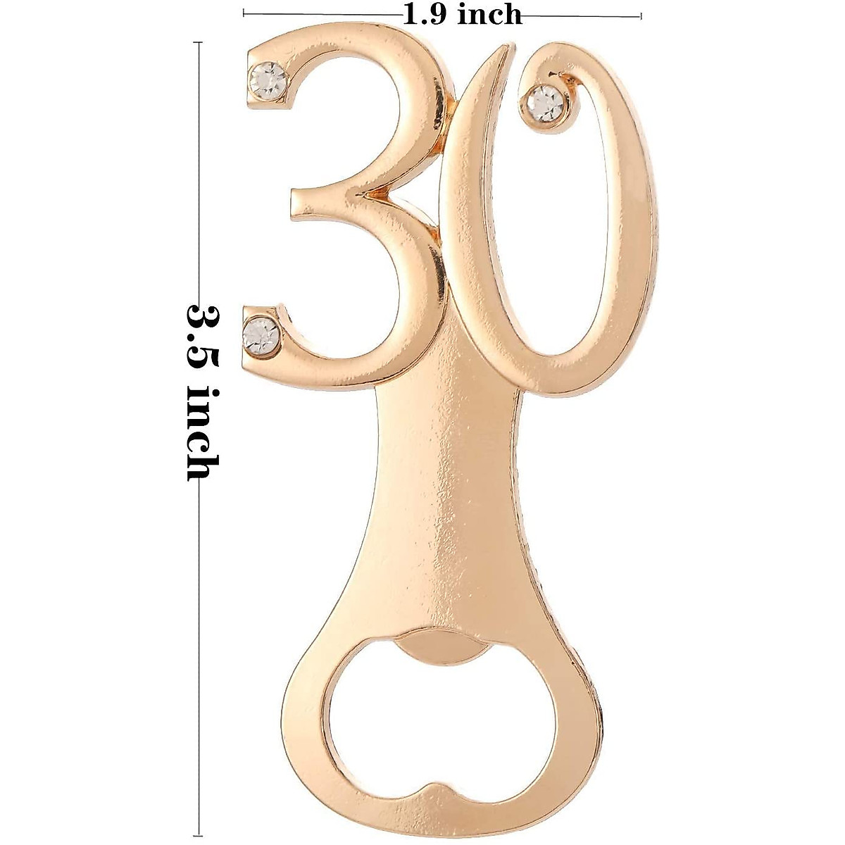 DAJAMAI 12 Packs Creative Bottle Openers for 30th Birthday Party Favors or 30th Wedding Anniversary Party Gifts 30th Birthday Party Gifts Souvenirs Decorations for Guests(30th)