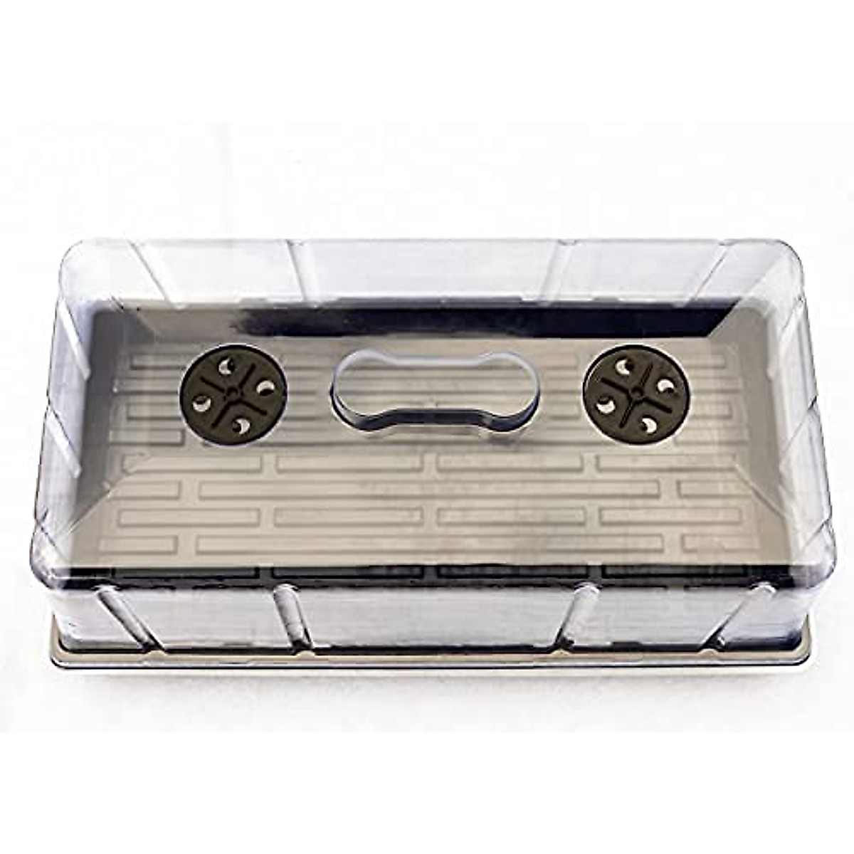 Seed Starter Trays and Humidity Domes - 6 Pack 1020 Trays Cloning Germination and Propagation - Plastic Plant Trays Propagation Domes - Microgreens Growing Trays Seedling Starter Trays No Holes