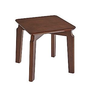 Aibiju Foot Stool 10inch, Mini Table Desktop Shelf, Wood Riser for Kitchen, Milking Stand, Toddler Step Stool, Small Short Stool, Holds up to 300lbs, Walnut Color SD-1002