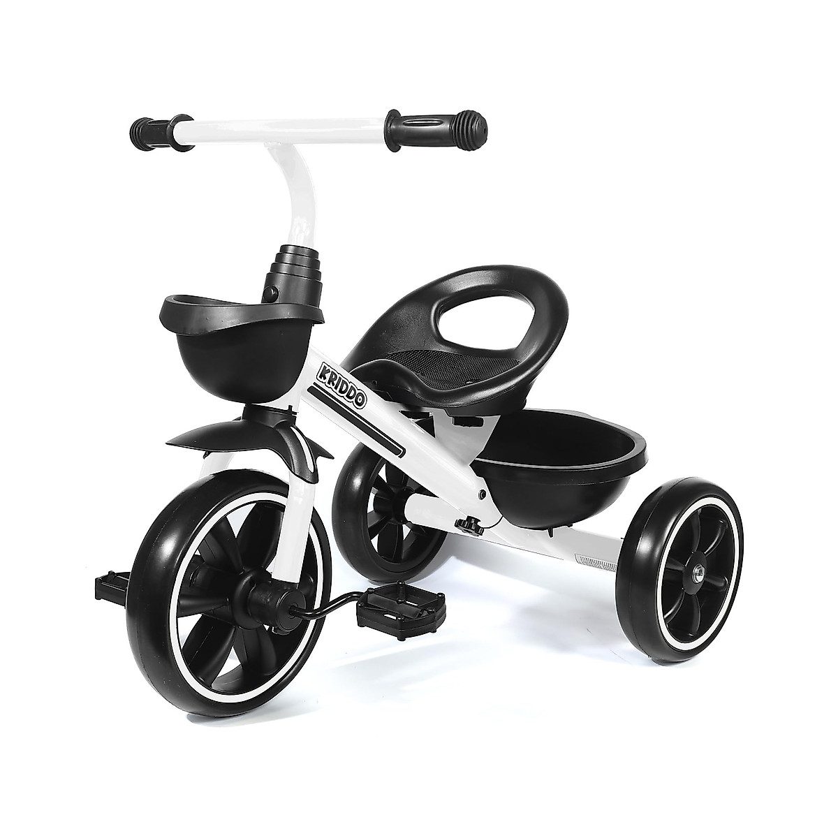 KRIDDO Kids Tricycles for 2-4 Year Olds, Toddler Trike Gift for 24 Months to 4 Years, White
