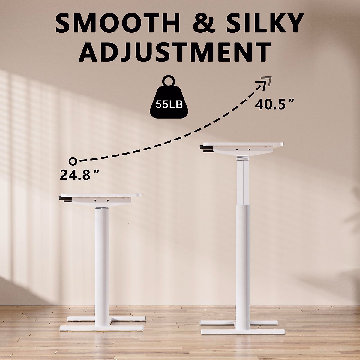 Kingant Cordless Electric Overbed Table, Height Adjustment with Battery Operated,Hospital Tray,Mobile Laptop Standing Desk,Bedside Table(Home & Hosptial Use)