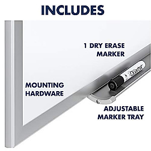 Quartet Magnetic Whiteboard, 6' x 4' White Board, Nano-Clean, Silver Aluminum Frame (SM537)
