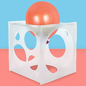 Pllieay 2-10 Inch Balloon Sizer, Collapsible Plastic Balloon Sizer Cube Box for Balloon Decoration, Balloon Arches, Balloon Columns