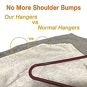 No Bump Hangers, Adjustable - Coat Clothes Hangers 15" to 21" Width – Made from Recycled Material, Sustainable by Sevouk - 10 Pack