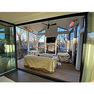 LBW Patio Bench Cover Waterproof, Outdoor Furniture Cover Loveseat Cover, Heavy Duty 420D Garden Deep Seated Patio Sofa Couch Cover with Air Vent and Attachment Strap, 57.68" L x 32.68" D x 30.9" H