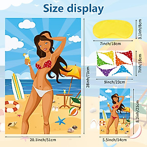 Lemicin Bridal Shower Games Pin The Pants On The Person with 36 Stickers Large Game Poster for Bachelorette Party Games Girls Night Party Games Birthday Party Game