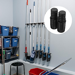 WOFASHPURET 2pcs Push Broom Handle Adapter Threaded Tip Repair Replacement Extension Pole Adapter Extension Pole Tips Broom Handle Tips Telescoping Pole Broom Stick Pole Tip Mop Plastic Metal