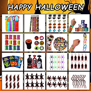 436 Pcs 24 Pack Assorted Halloween Stationery Set, Halloween Party Favors for Kids, Halloween Classroom Prizes Supplies Goodie Bag Stuffers Fillers, Including Halloween Themed Assorted Stationery