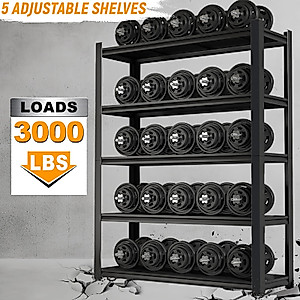 IRONFFICE Metal Storage Shelves Heavy Duty,3000LBS Load Garage Storage Shelves,84''H Shelving Units and Storage,Basement Storage Utility Shelves,