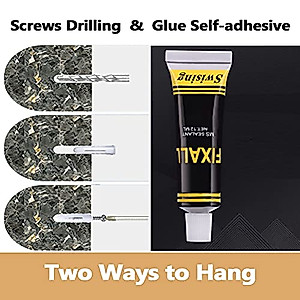 RR RAXMIN Utensil Racks with 10 hooks 16 Inch Kitchen Utensil Holders Punch Free Hanging Utensil Rack Multifunctional (16 inch)