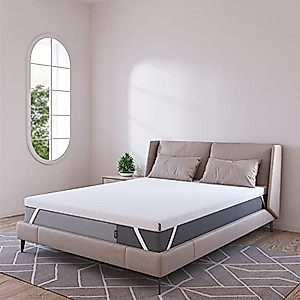 BedStory 3 Inch Memory Foam Mattress Topper Queen Size, Gel Infused High-Density Firm Memory Foam Bed Topper for Back Pain Relief, Provides Extra Comfort, Skin-Friendly Cover, CertiPUR-US Certified