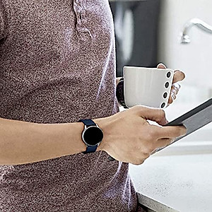 Lerobo Bands Compatible with Samsung Galaxy Watch Active/Active 2 44mm 40mm/Galaxy Watch 3 41mm/Galaxy Watch 42mm, 20mm Soft Silicone Sport Strap Replacement bands,3 Pack,Large,Black Navy Blue Gray